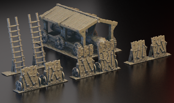 Siege equipment 10mm (Warmaster scale) – 3D Miniature Vault
